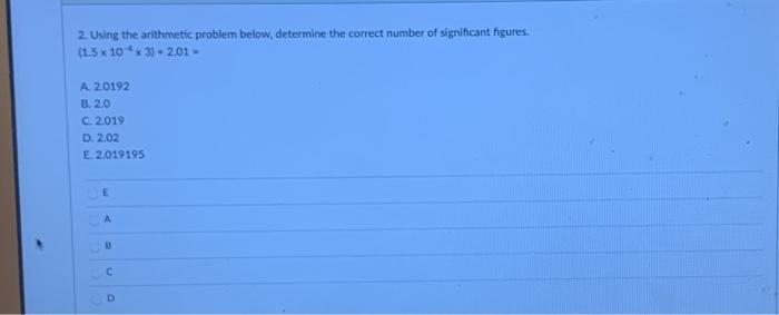 Solved 2. Using the arithmetic problem below, determine the | Chegg.com