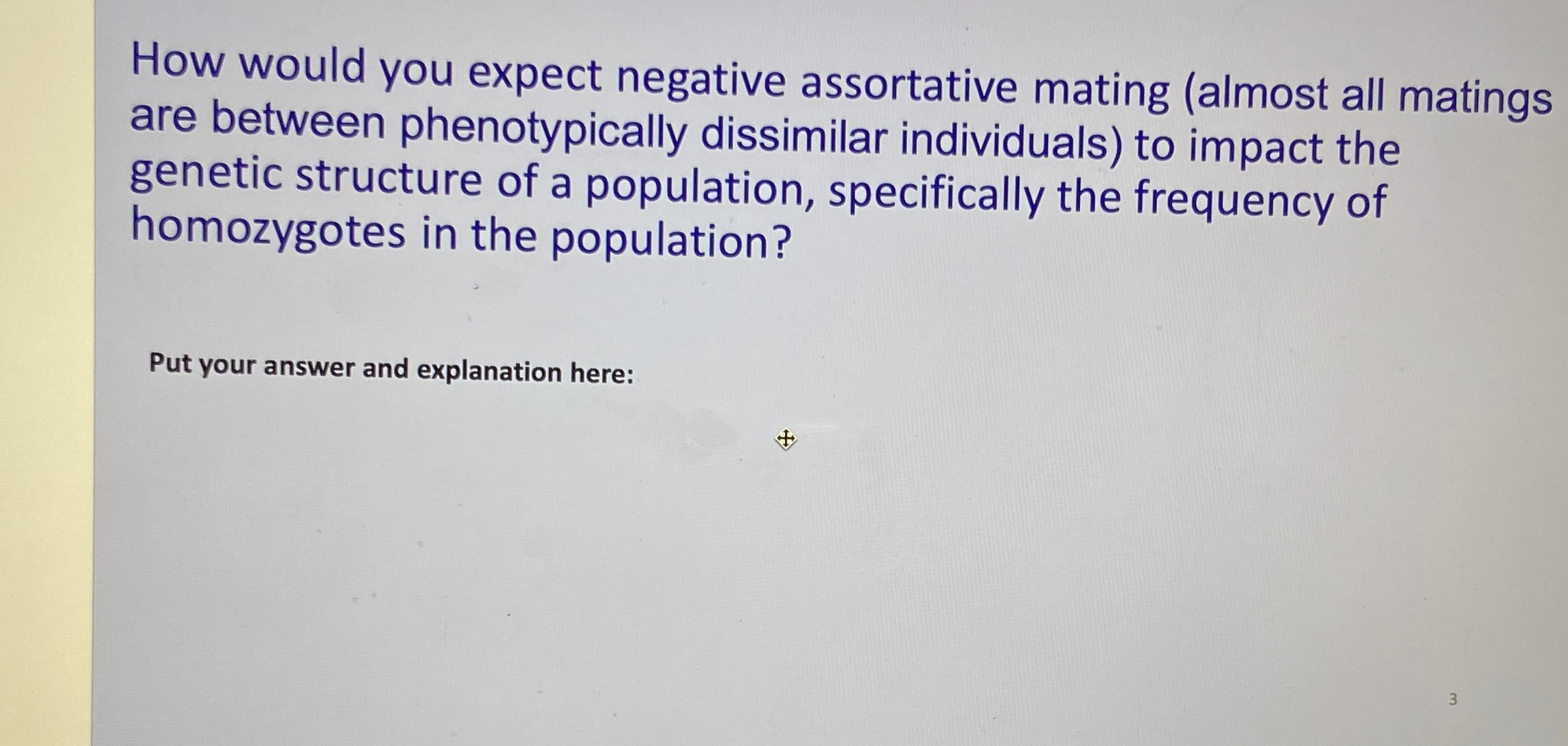 Solved How would you expect negative assortative mating | Chegg.com