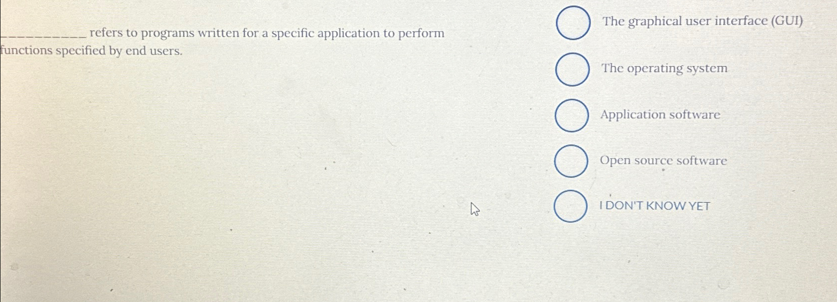 Solved refers to programs written for a specific application | Chegg.com