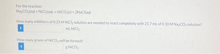 Solved For the reaction: | Chegg.com