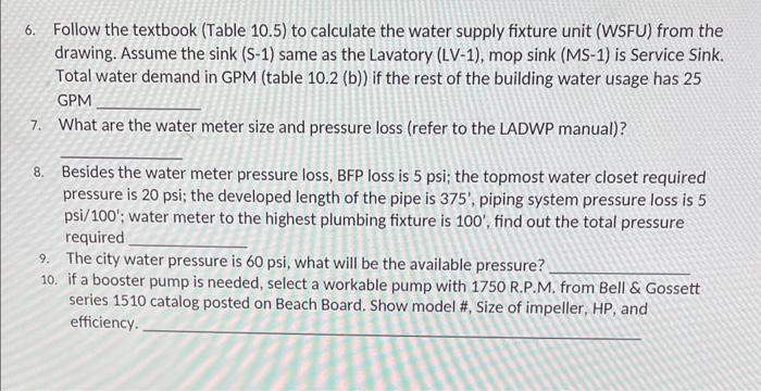 Solved 6. Follow the textbook (Table 10.5) to calculate the | Chegg.com