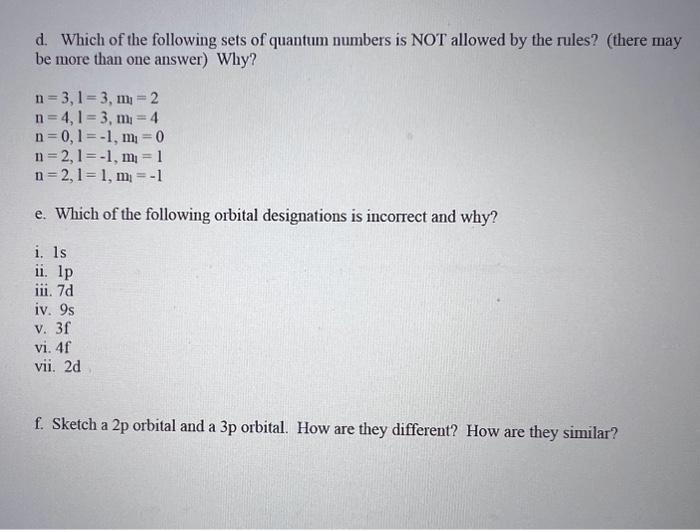 Solved 1. USE n,1 or m to fill in the blanks for the | Chegg.com