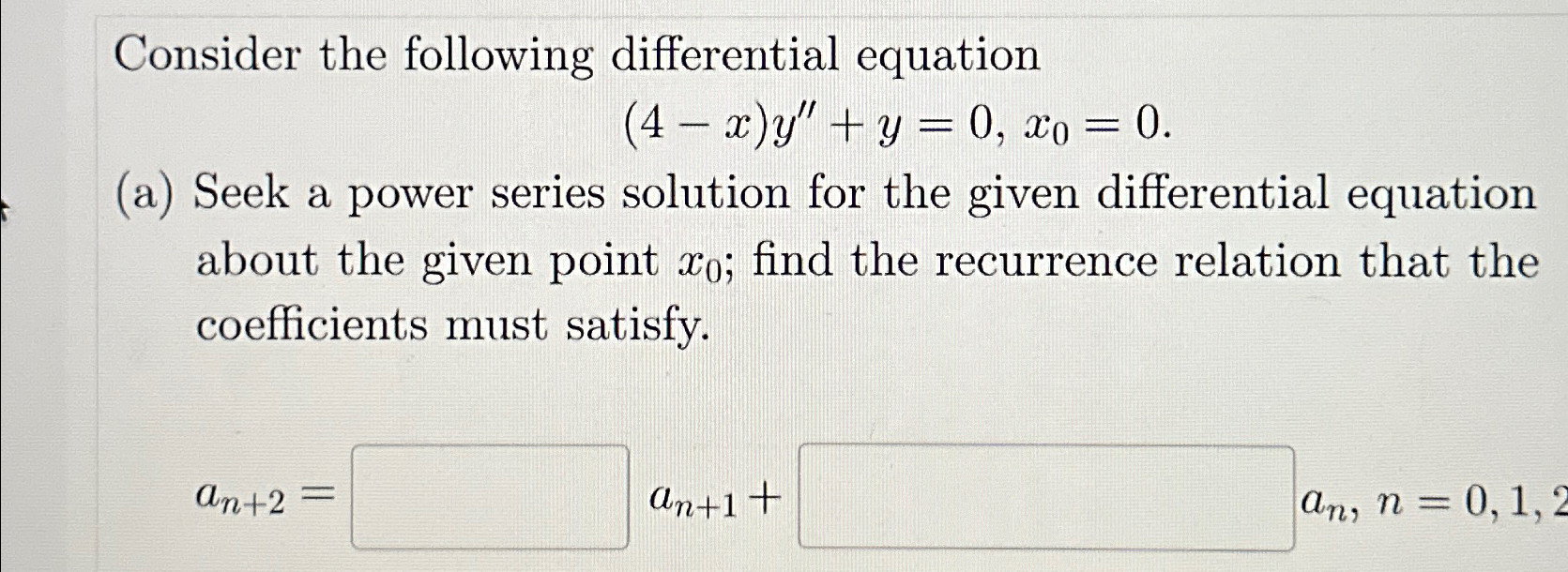 Consider the following differential | Chegg.com