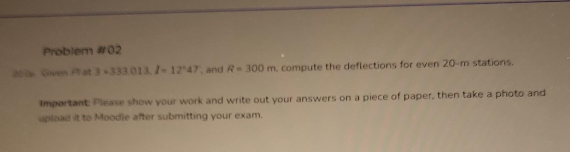 Solved Problem 02 Important: Please show your work and write | Chegg.com