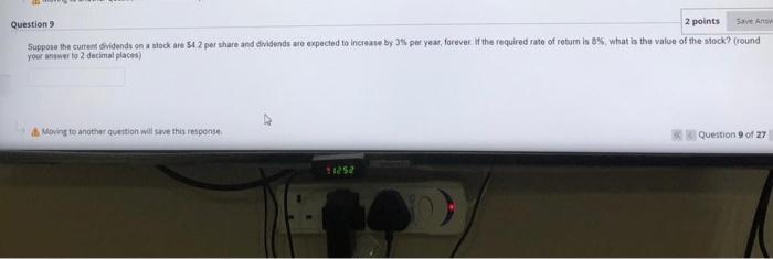 Solved Question 9 2 Points Save Answ Suppose The Current 