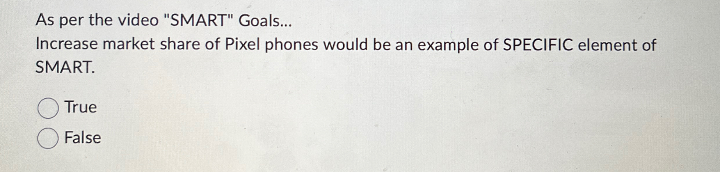 Solved As per the video "SMART" Goals...Increase market | Chegg.com