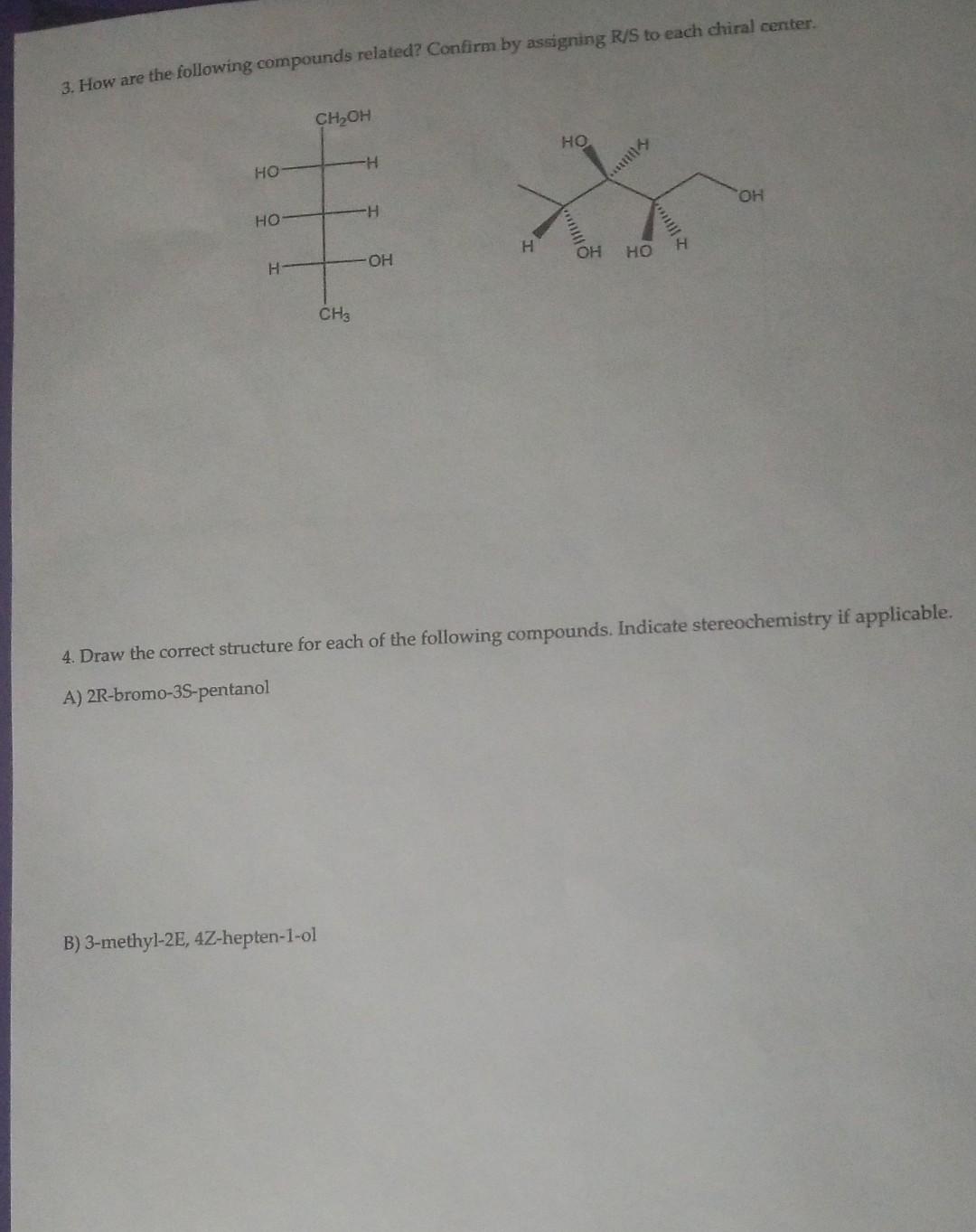 Solved 7. For each of the six (6) pairs of compounds, circle | Chegg.com