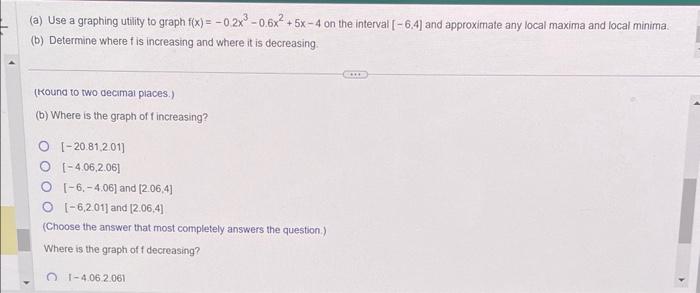 Solved a) Use a graphing utilty to graph | Chegg.com