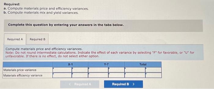 Solved Exercise 17-34 (Algo) Materials Mix and Yield | Chegg.com