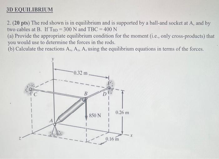 Solved 1. (20 pts) Plot the Free Body Diagram and determine | Chegg.com