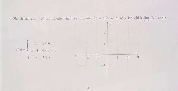 Solved 4. Sketch the graph of the function and use it to | Chegg.com