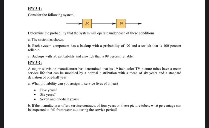 Solved HW 3-1: Consider the following system: .90 .90 | Chegg.com