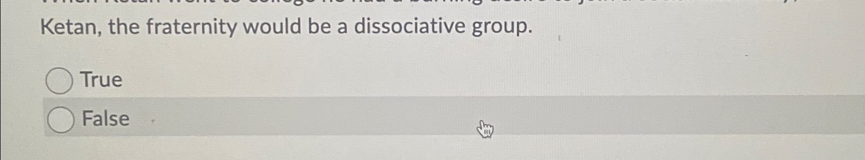 Solved Ketan, the fraternity would be a dissociative | Chegg.com