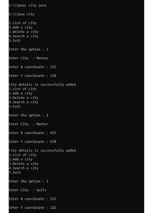 Solved Please write a java program that implements a | Chegg.com