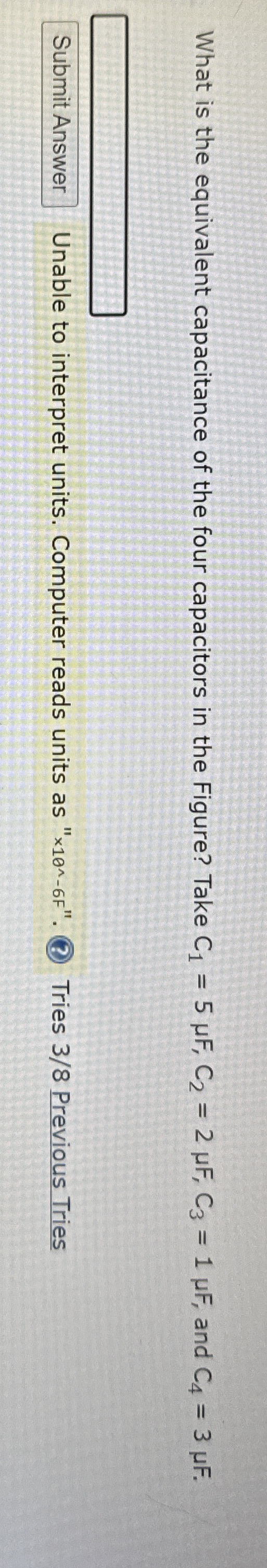 What is the equivalent capacitance of the four | Chegg.com