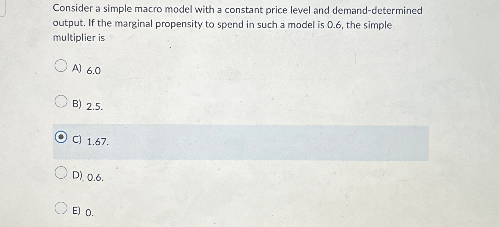 Solved Consider a simple macro model with a constant price | Chegg.com