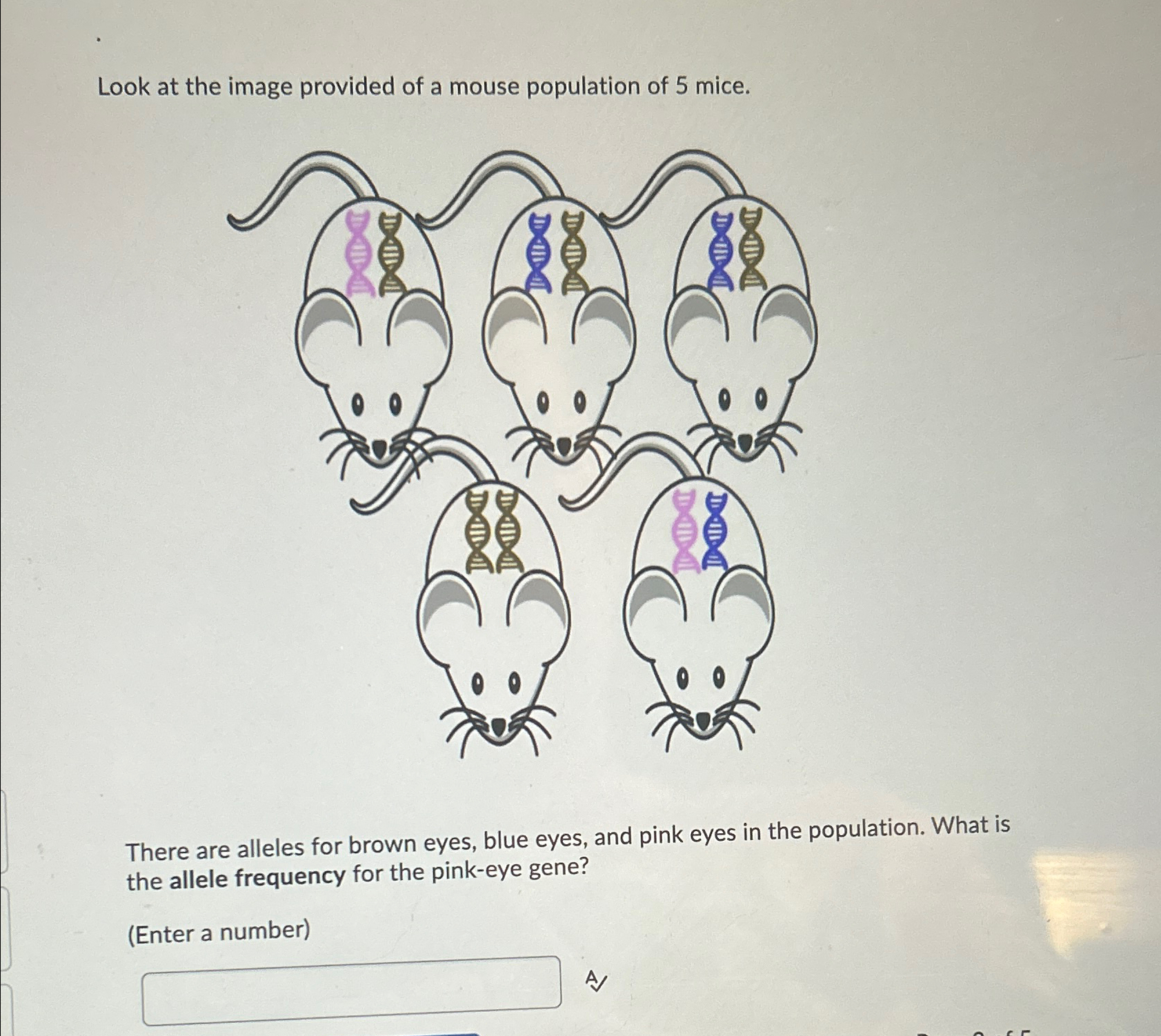 Solved Look at the image provided of a mouse population of 5 | Chegg.com
