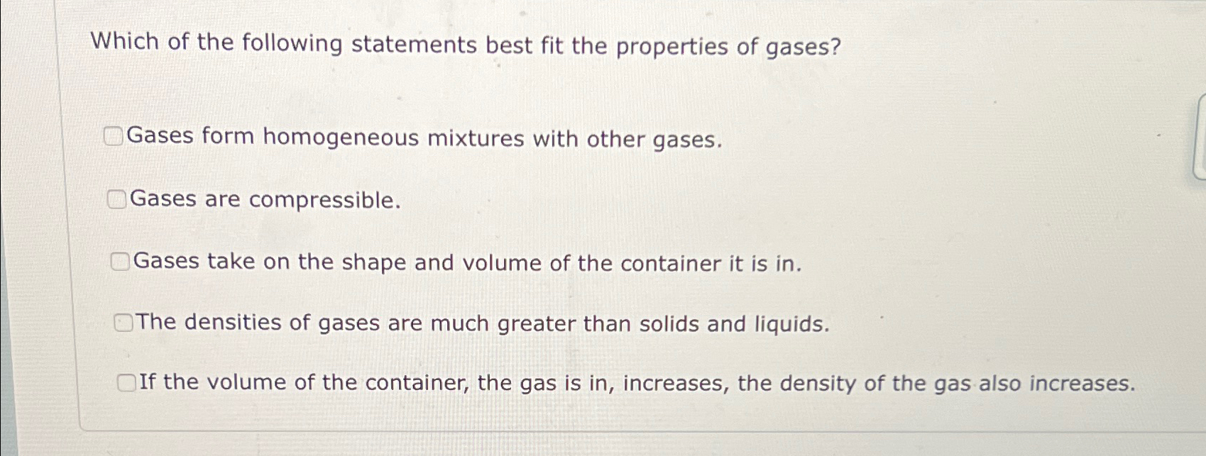 Solved Which of the following statements best fit the | Chegg.com