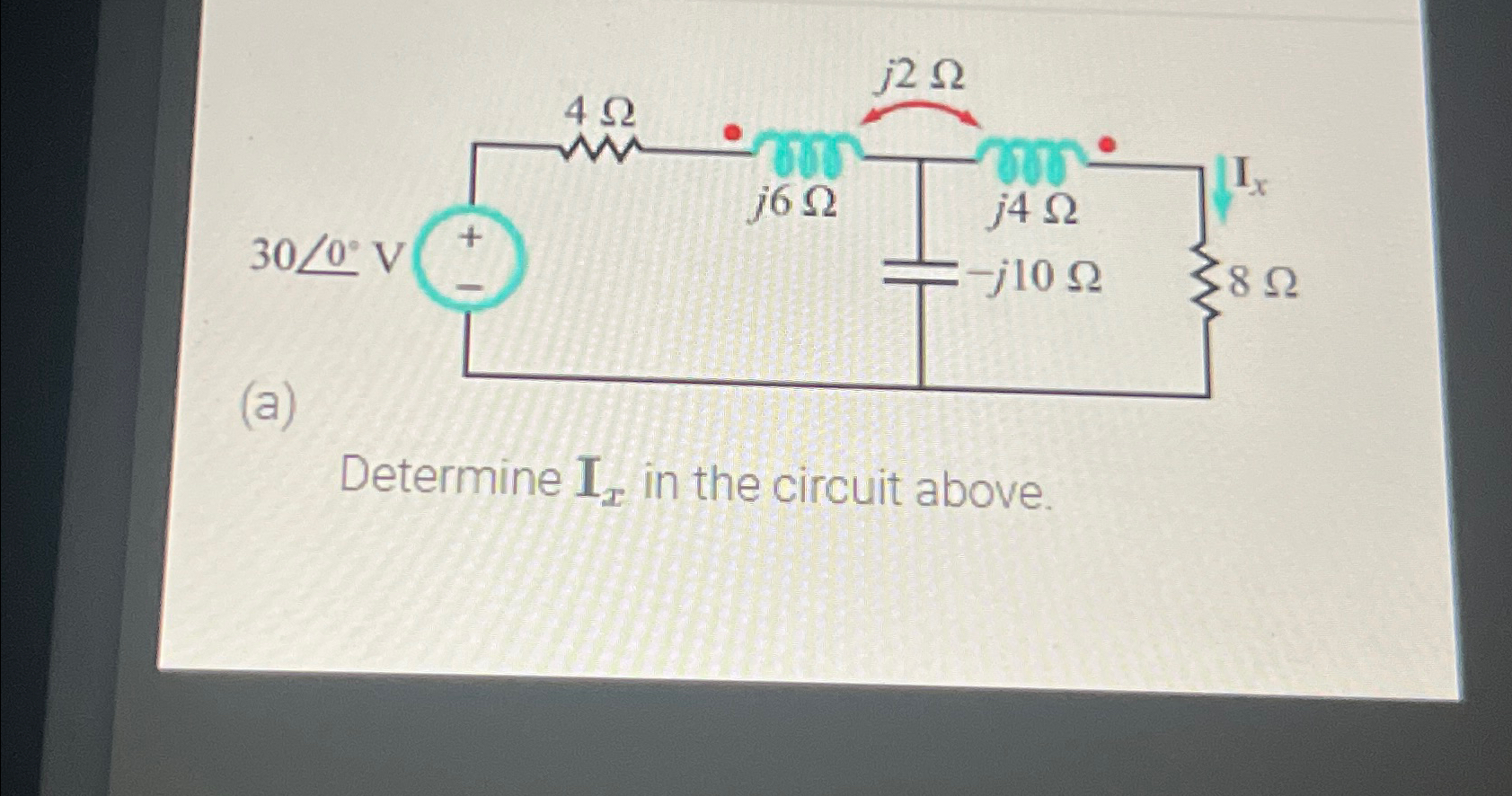 Solved Determine Ix ﻿in the circuit above. | Chegg.com