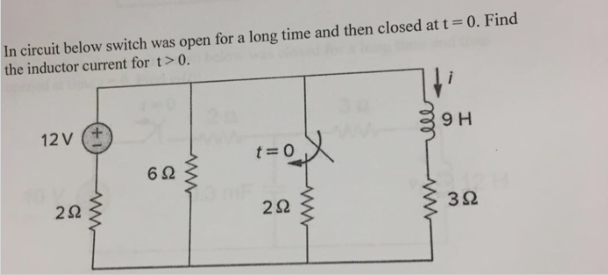 Solved In circuit below switch was open for a long time and | Chegg.com