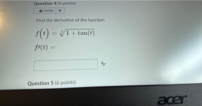 Solved Find the derivative of the function. | Chegg.com