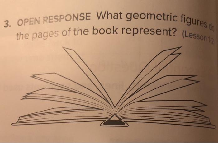 Solved 3. OPEN RESPONSE What geometric figures do the pages | Chegg.com