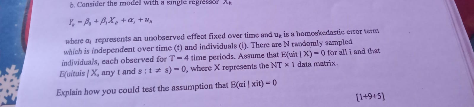 Solved b. ﻿Consider the model with a single regressor | Chegg.com