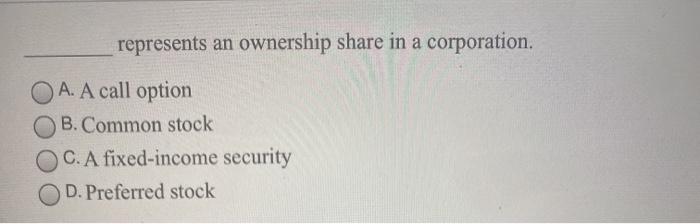 Solved Security selection refers to the A. allocation of the | Chegg.com