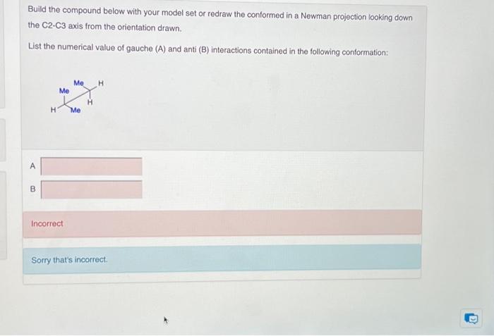 Solved Build the compound below with your model set or | Chegg.com