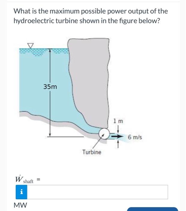 Solved What is the maximum possible power output of the | Chegg.com