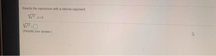 Solved Rewrite the expression with a rational exponent | Chegg.com