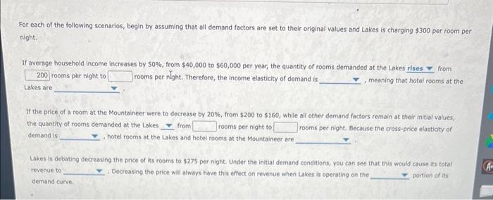 Solved For each of the following scenarios, begin by | Chegg.com