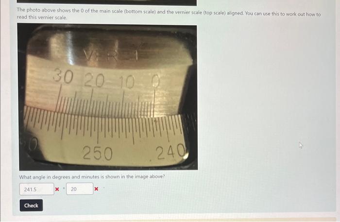 Solved During the lab you are going to read a vernier scale | Chegg.com