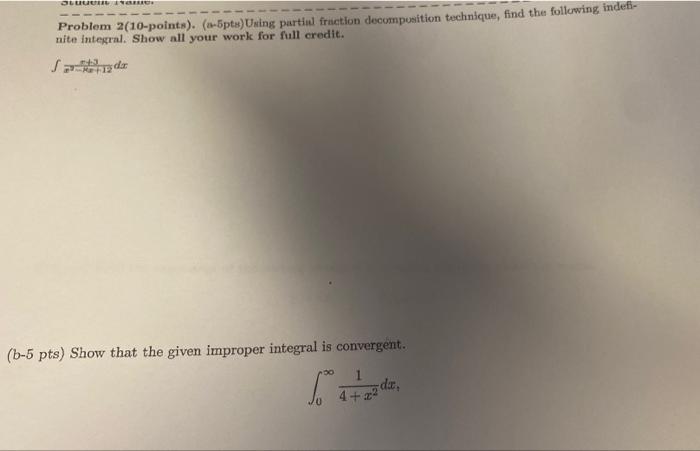 Solved Problem 2(10-points). (a-5pts) Using partial fraction | Chegg.com