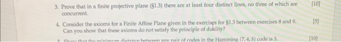 Solved 3. Prove that in a finite projective plane (\$1.3) | Chegg.com