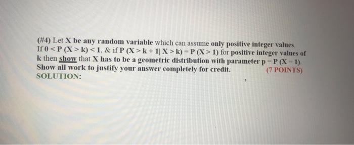 Solved (H4) Let X be any random variable which can assume | Chegg.com