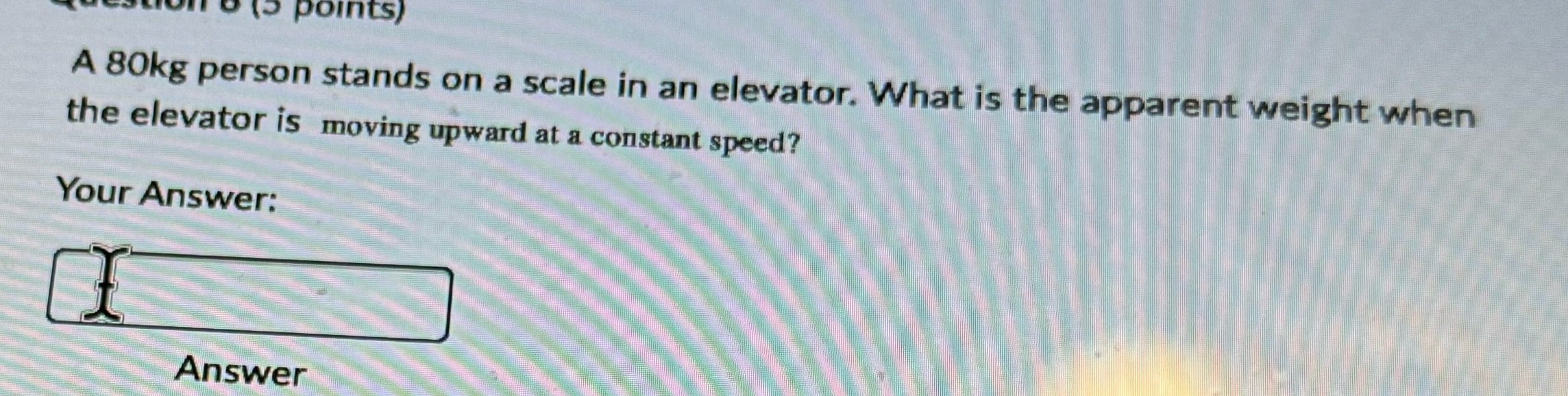 Solved A 80kg person stands on a scale in an elevator. What | Chegg.com