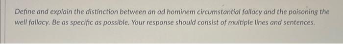 Solved Define and explain the distinction between an ad | Chegg.com