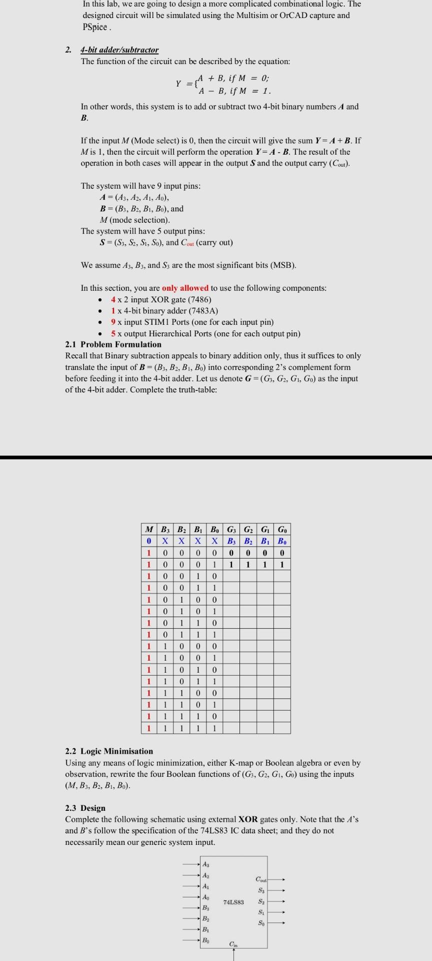 Solved In this lab, we are going to design a more | Chegg.com