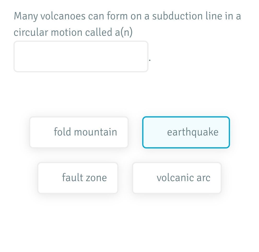 Solved Many volcanoes can form on a subduction line in a | Chegg.com