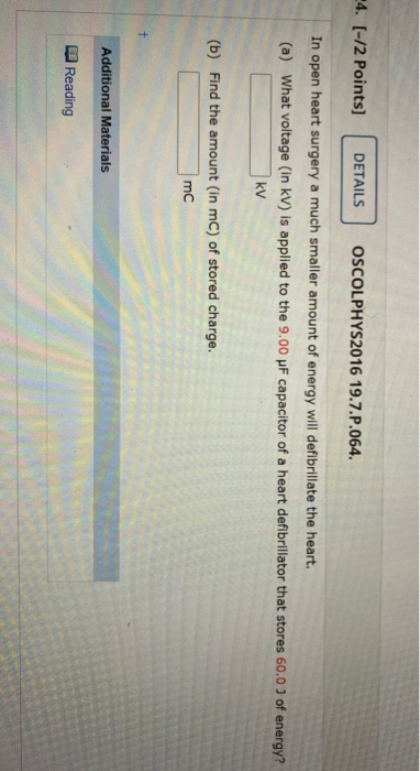 Solved -4. [-12 Points) DETAILS OSCOLPHYS2016 19.7.P.064. In | Chegg.com Solved -4. [-12 Points) DETAILS OSCOLPHYS2016 19.7.P.064. In | Chegg.com