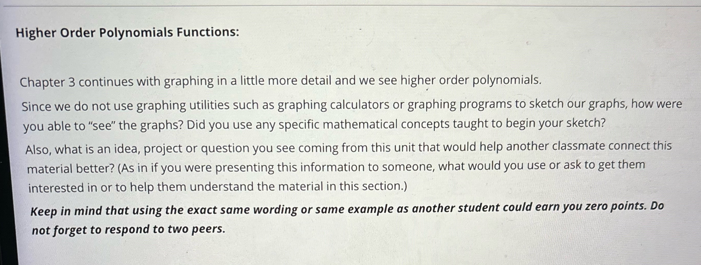 Solved Higher Order Polynomials Functions:Chapter 3 | Chegg.com