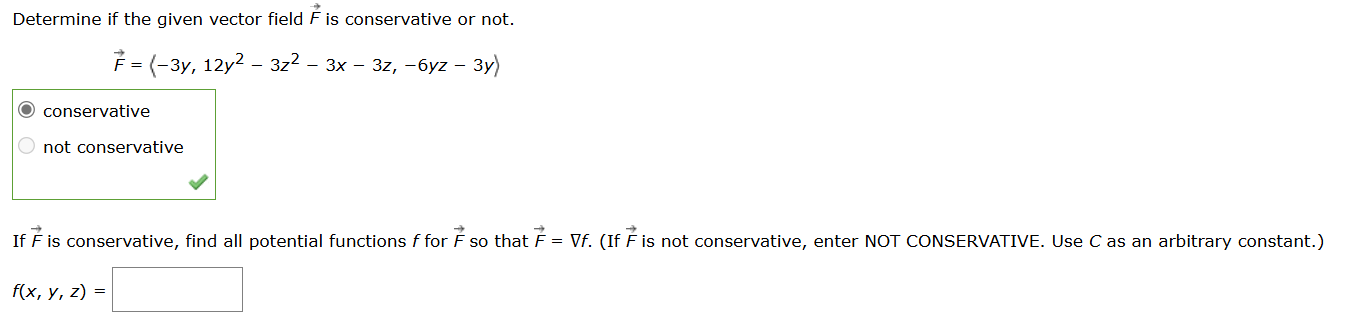 Solved Determine if the given vector field F ﻿is | Chegg.com