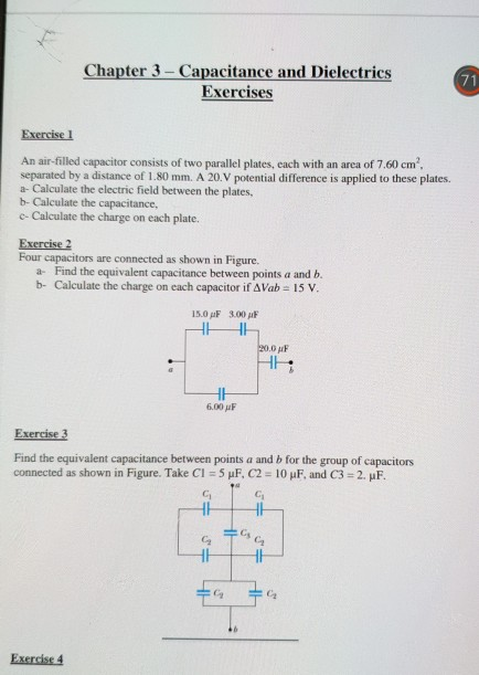 Solved Chapter 3 Capacitance And Dielectrics Exercises 71