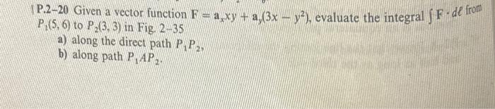 Solved take the equation from P.2-20 as mentioned in the | Chegg.com