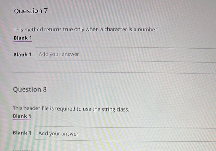 Solved Question 7 This method returns true only when a | Chegg.com Solved Question 7 This method returns true only when a | Chegg.com