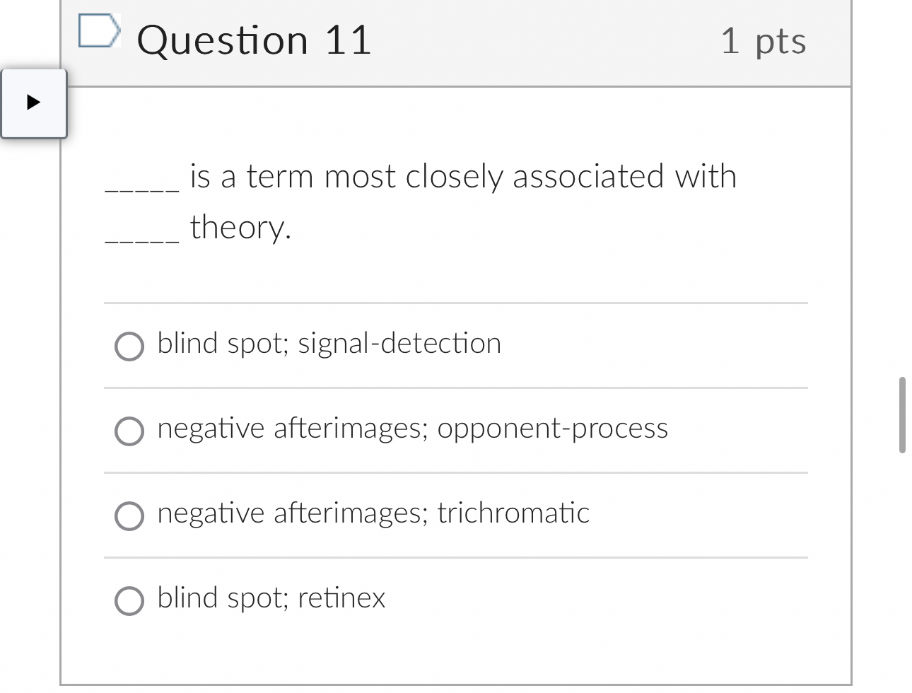 Solved Question 111 ﻿ptsis a term most closely associated | Chegg.com