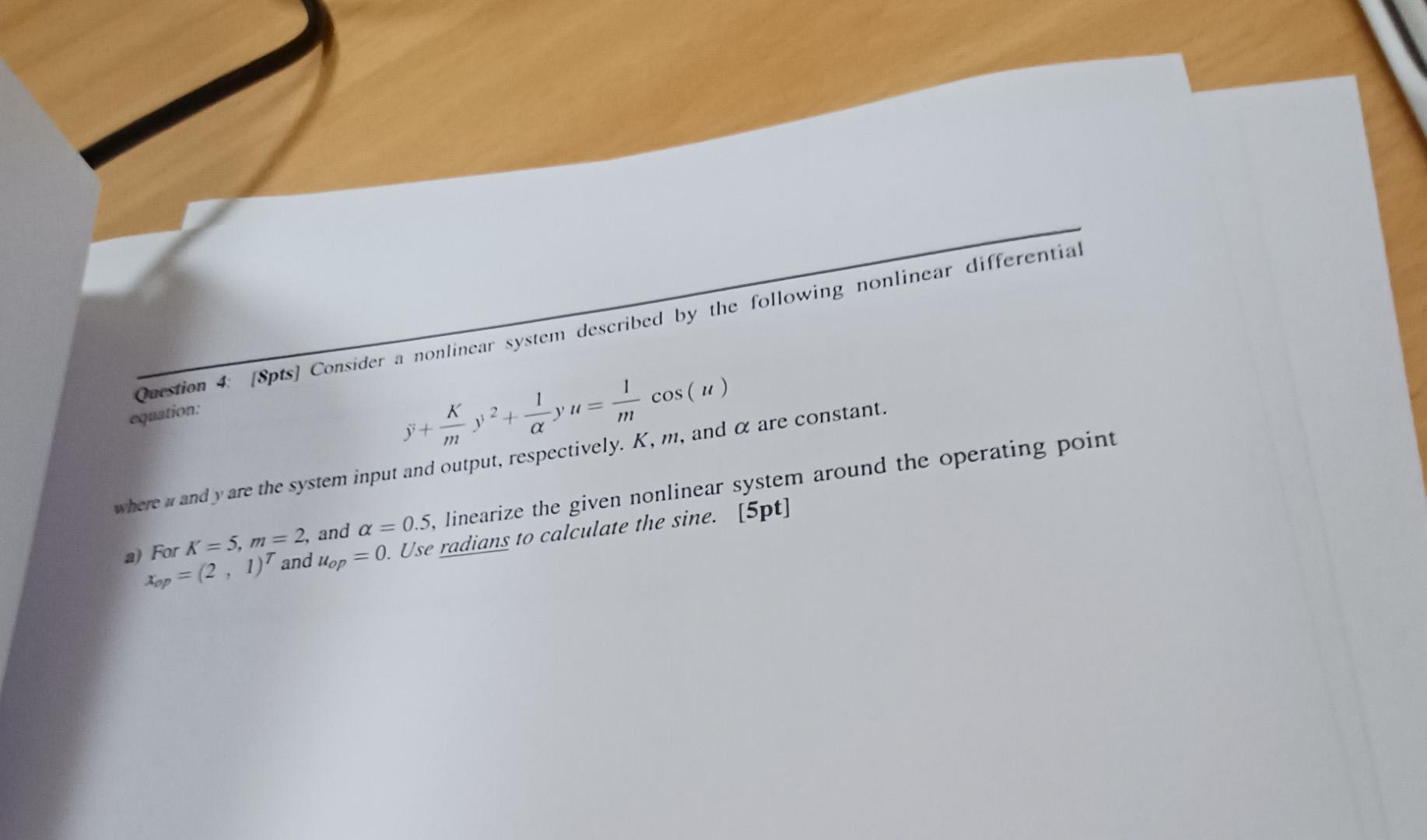 Solved Question 4 (Spts) Consider a nonlinear system | Chegg.com Solved Question 4 (Spts) Consider a nonlinear system | Chegg.com