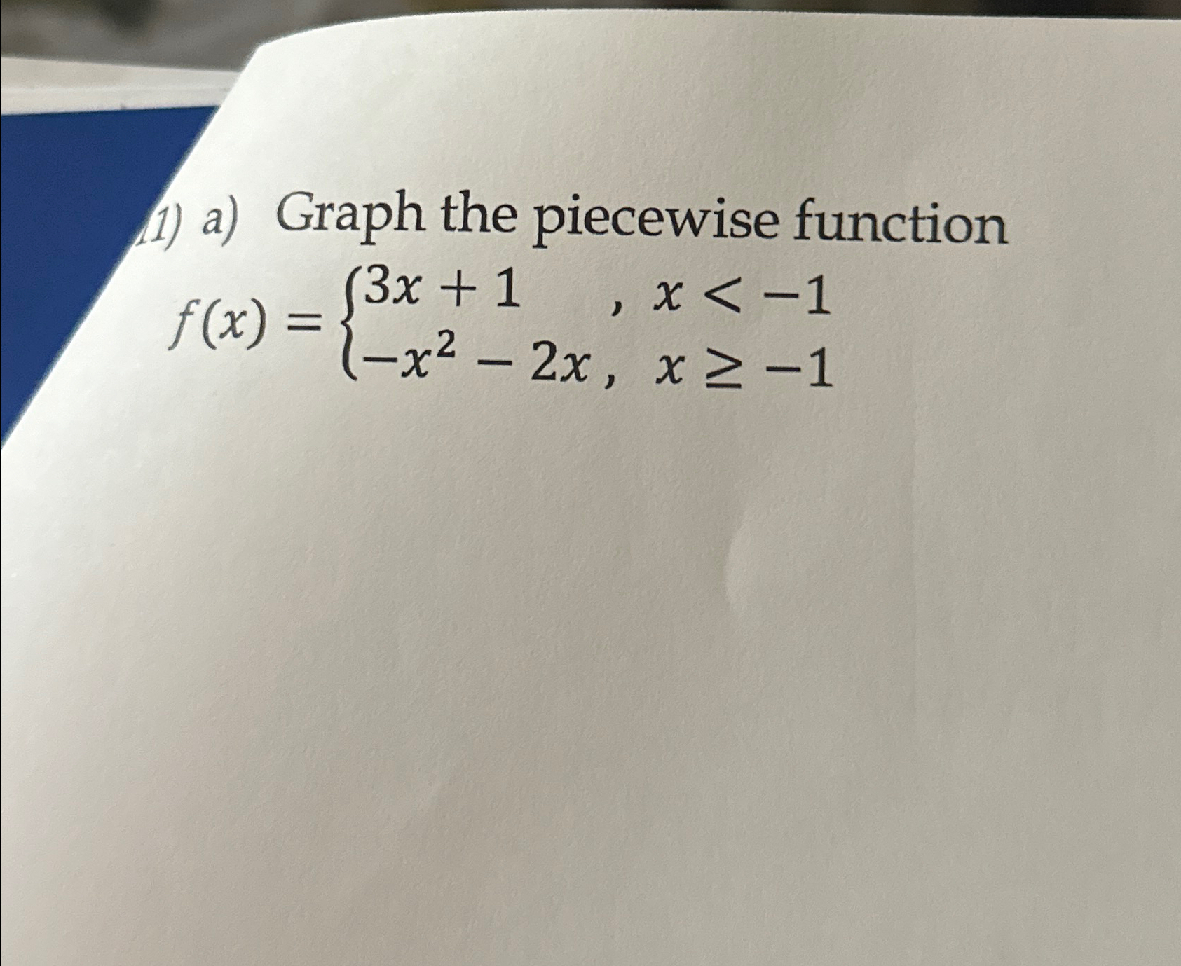 Solved a) ﻿Graph the piecewise | Chegg.com