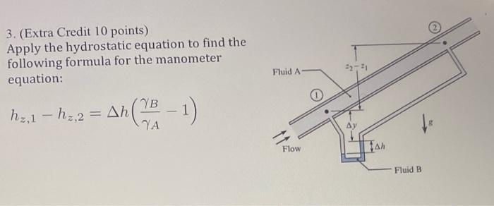 Solved 3. (Extra Credit 10 points) Apply the hydrostatic | Chegg.com